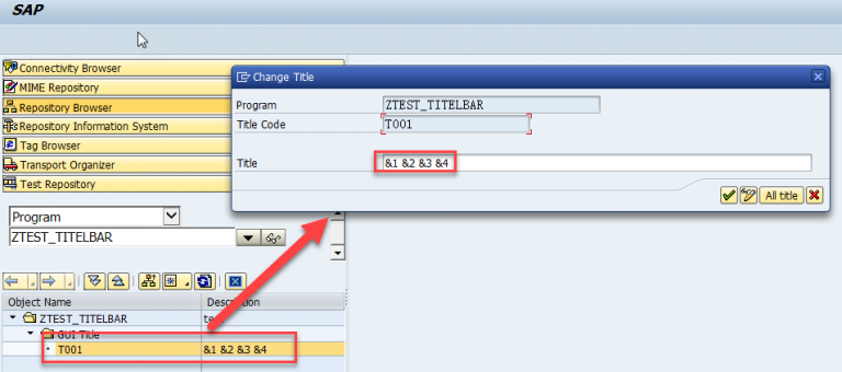 动态设置gui标题 Title Bar 摆渡sap