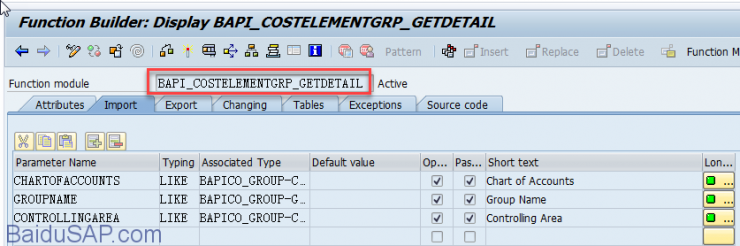 [BAPI]如何取得成本要素组(cost element group)-BAPI_COSTELEMENTGRP_GETDETAIL | 摆渡SAP