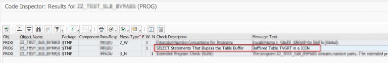 [Code Inspector]消除警告信息SELECT Statements That Bypass the Table Buffer | 摆渡SAP
